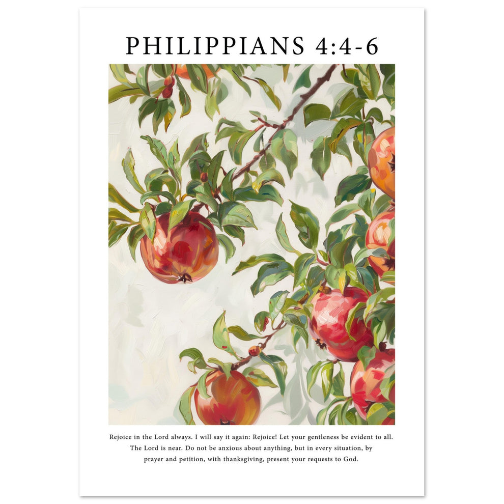 Philippians 4:4-6 Print | Christian Wall Art | Bible Scripture Decor ...