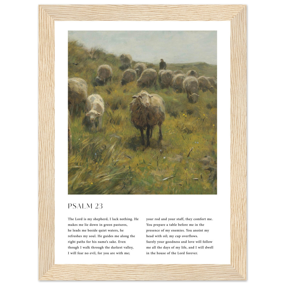 Psalm 23 Print | Christian Wall Art | Vintage Bible Scripture Decor ...