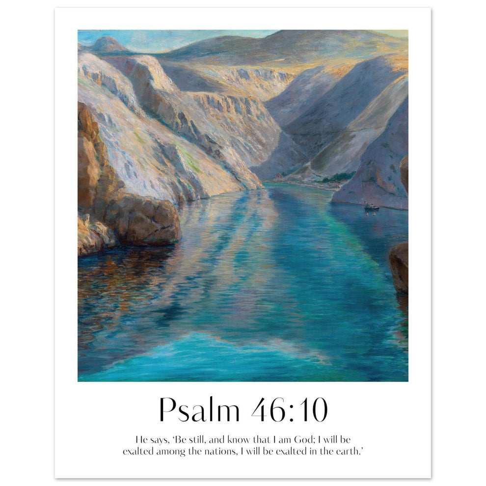 Psalm 46:10 Print | Christian Wall Art | Vintage Bible Scripture Decor ...