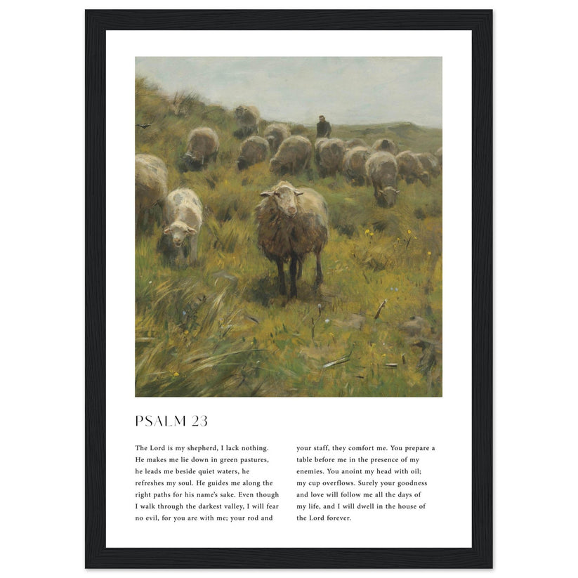 Psalm 23 Print | Christian Wall Art | Vintage Bible Scripture Decor ...