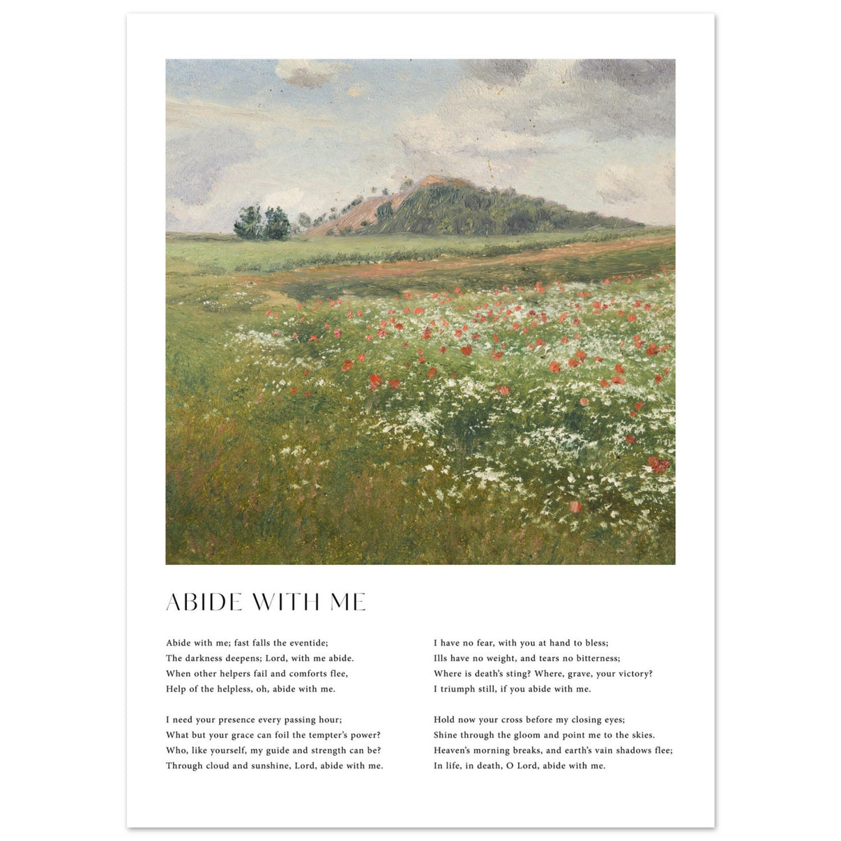 Abide With Me Print | Christian Wall Art | Bible Scripture Decor – The ...