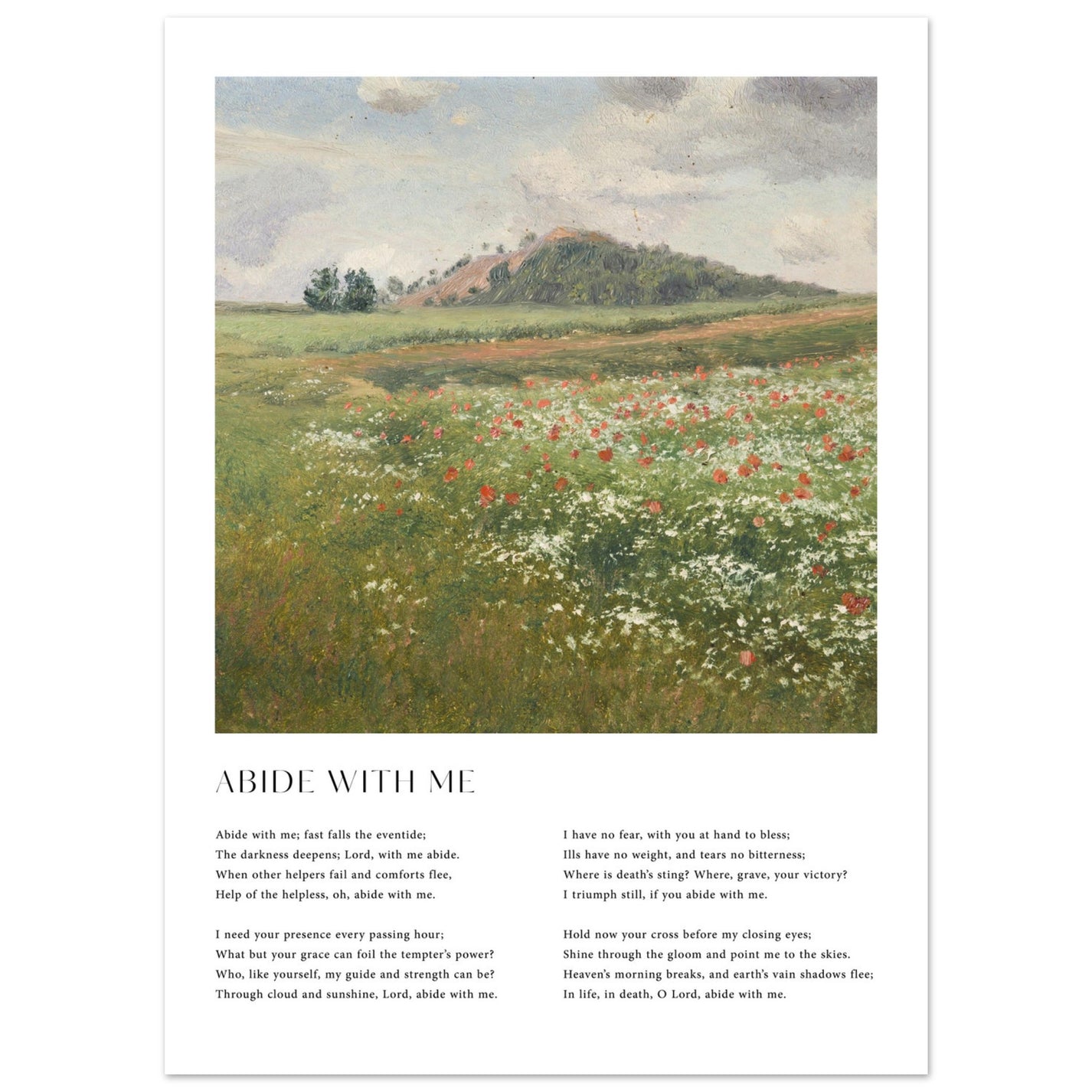 Abide With Me Print | Christian Wall Art | Bible Scripture Decor – The ...