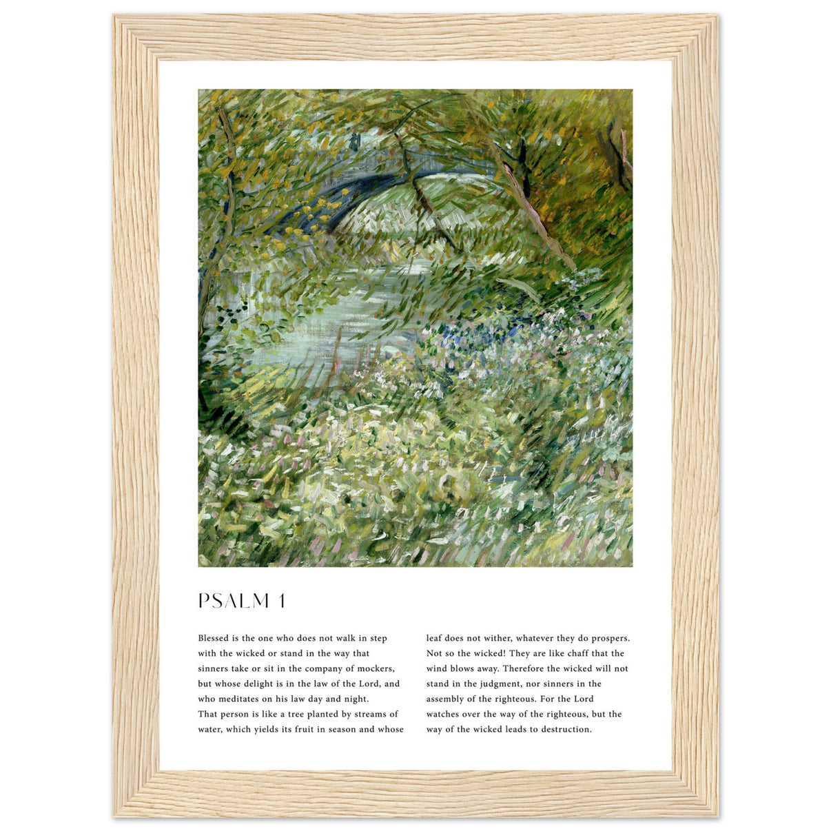 Psalm 1 Print | Christian Wall Art | Vintage Bible Scripture Decor ...
