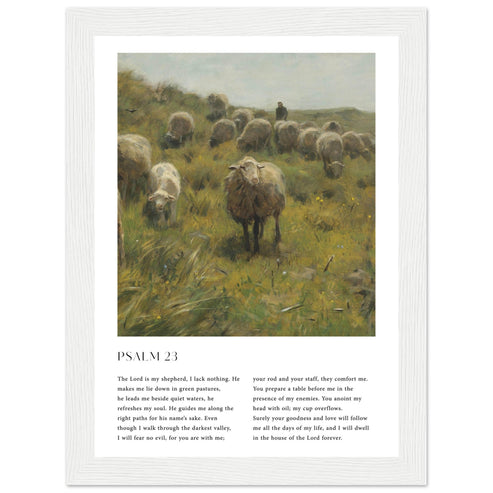 Psalm 23 Print | Christian Wall Art | Vintage Bible Scripture Decor ...