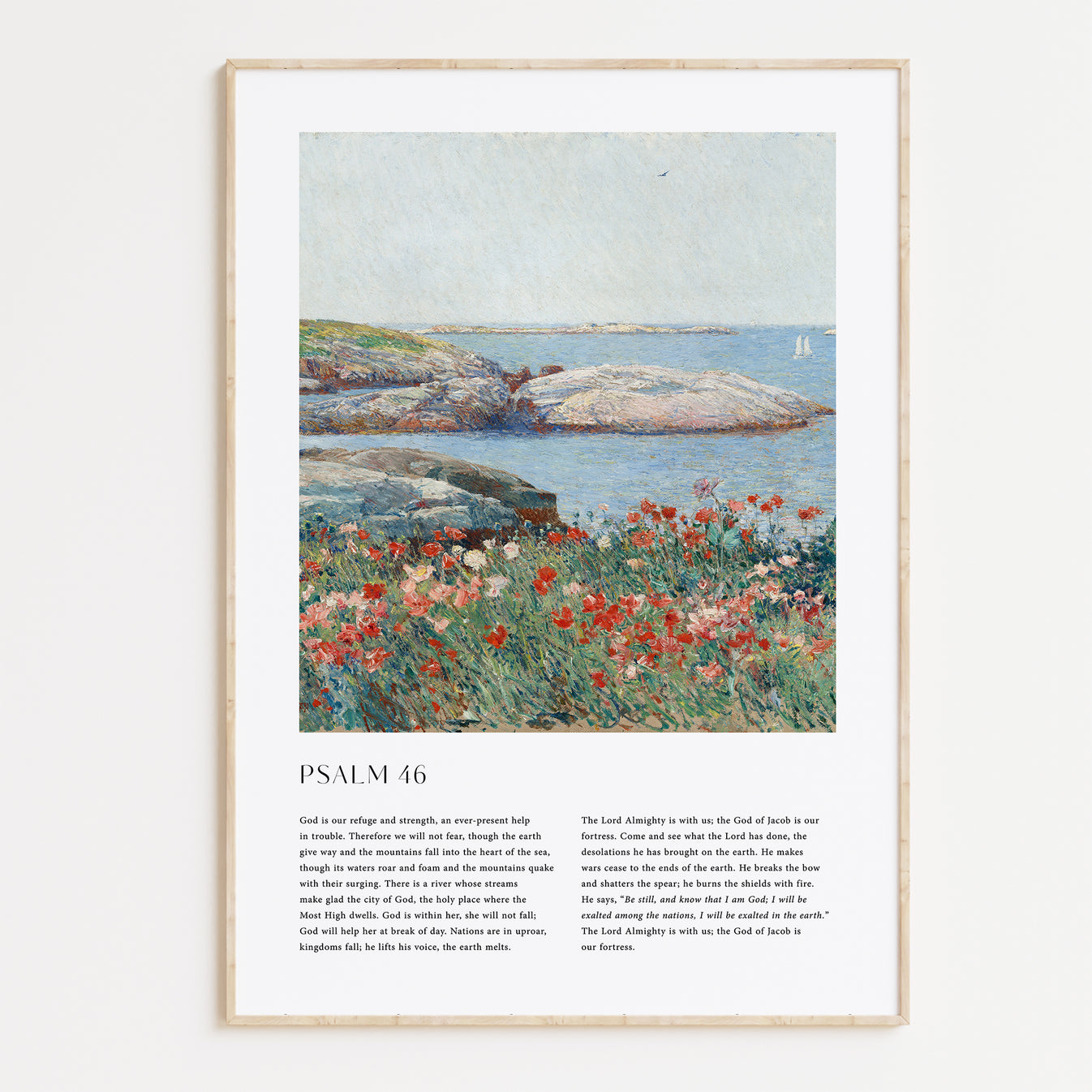 Psalm 46 Print | Christian Wall Art | Vintage Bible Scripture Decor ...