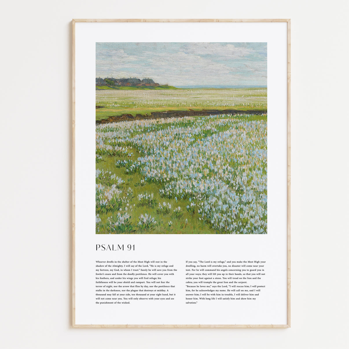 Psalm 91 Print | Christian Wall Art | Vintage Bible Scripture Decor ...